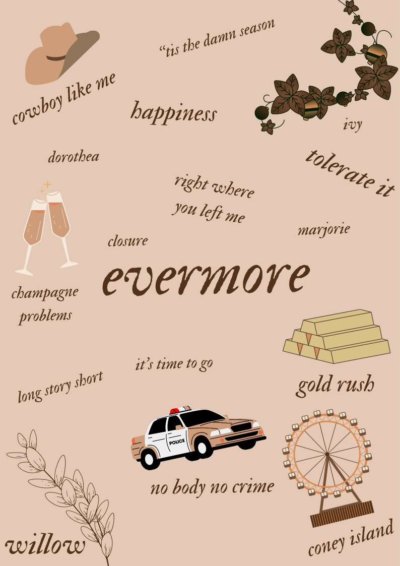 DIGITAL DOWNLOAD Taylor Swift Evermore Poster - Etsy