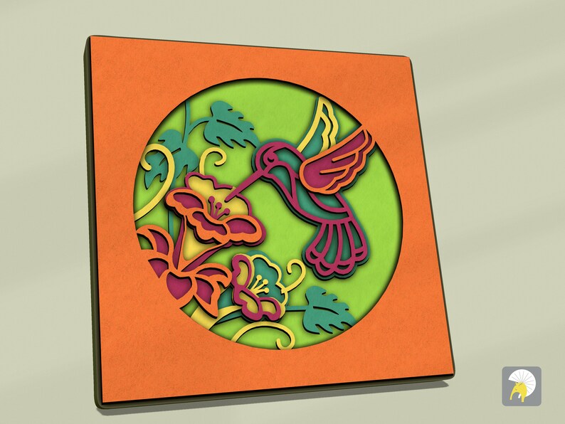 3D Hummingbird SVG DXF 5 Layer Bird Svg 3D Mandala Svg - Etsy