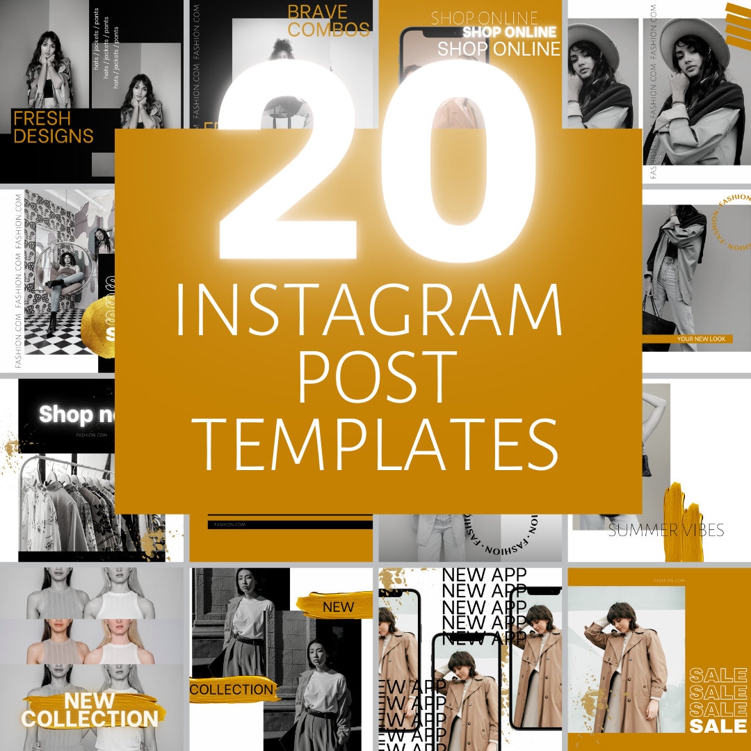 Instagram Post Templates. Social Media Feed Post Templates. Editable ...