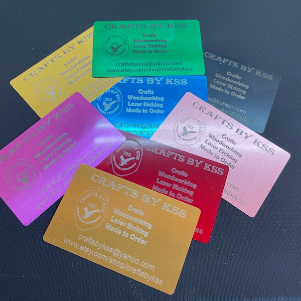 Laser Engraved Metal Business Cards - Etsy