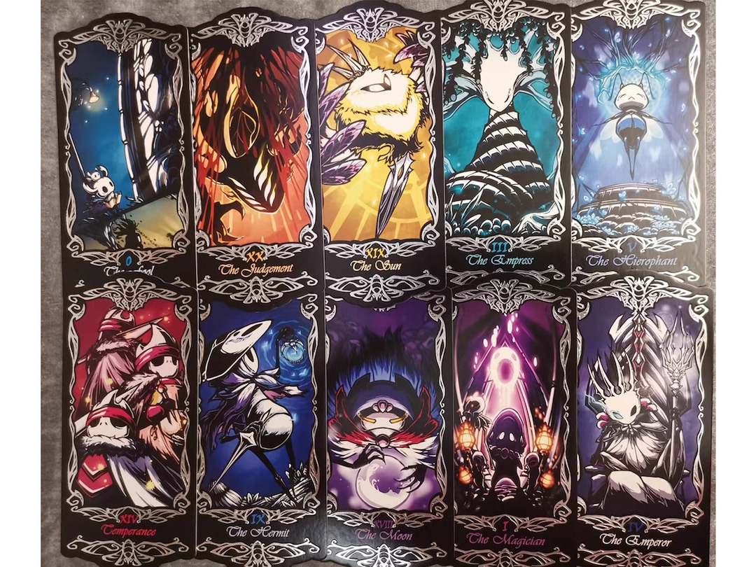 Hollow Knight Tarot Cards 78 Cards, Bronzing Arcana Art Print Game ...