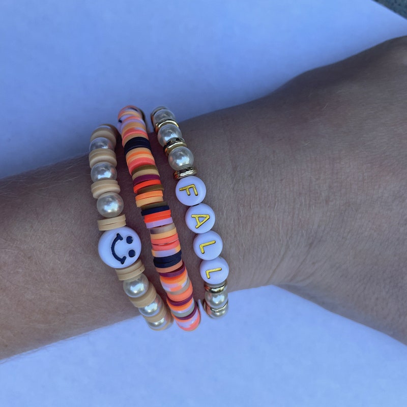 Halloween Clay Bead Bracelet - Etsy