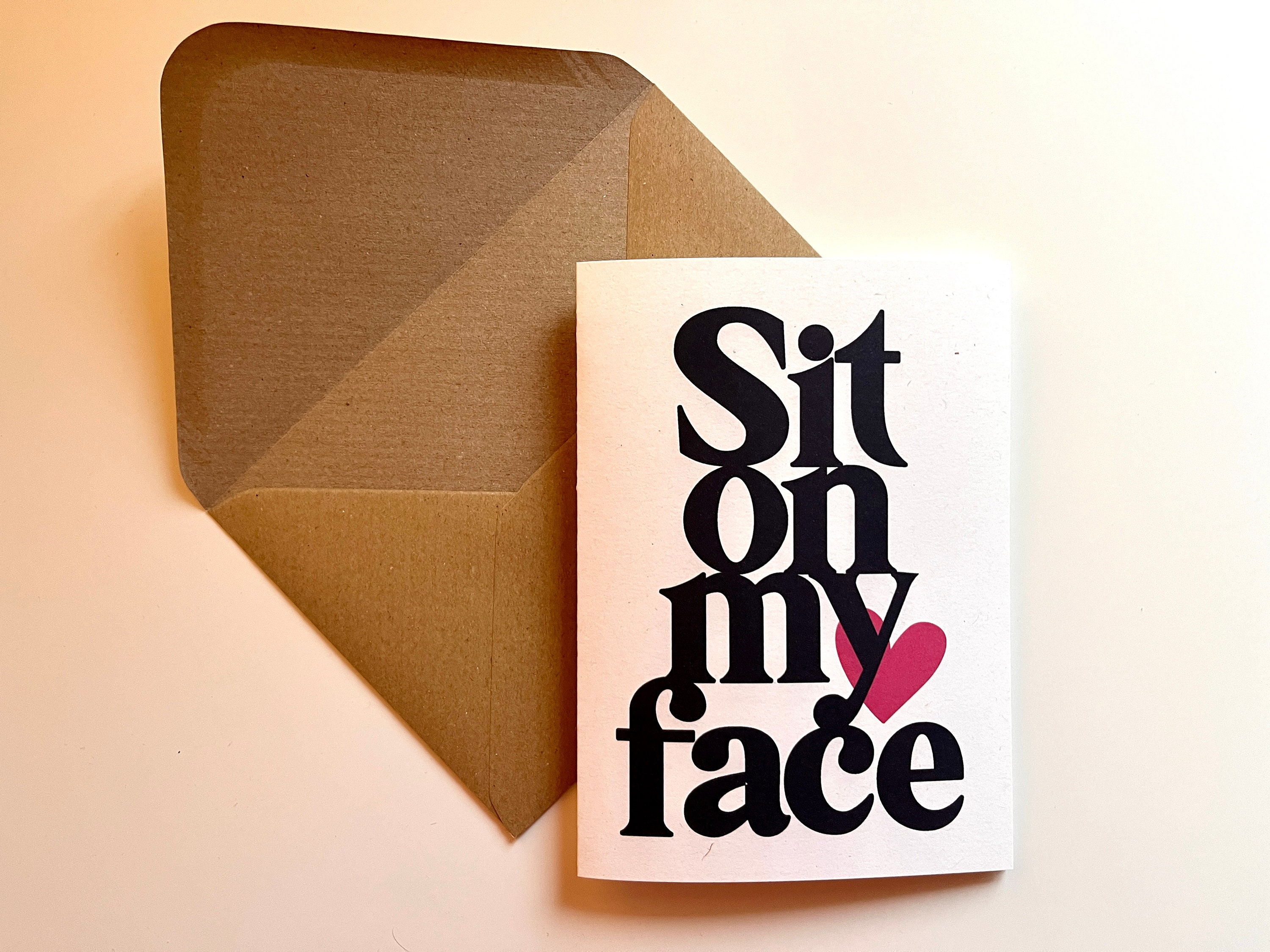 Sit on My Face - Funny/rude Love, Anniversary, Valentines Card - Etsy