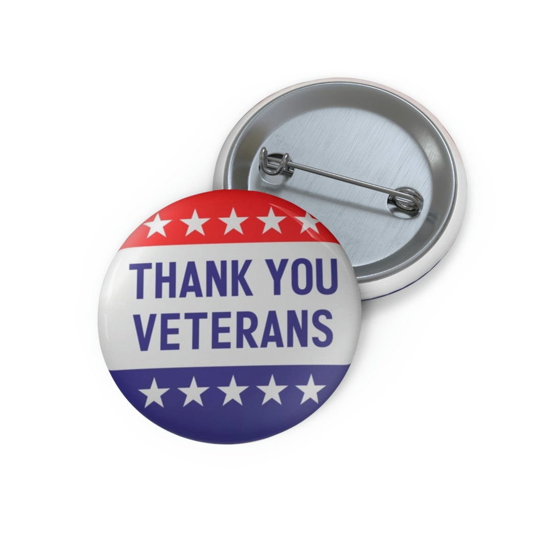 Thank You Veterans Pin Buttons - Etsy