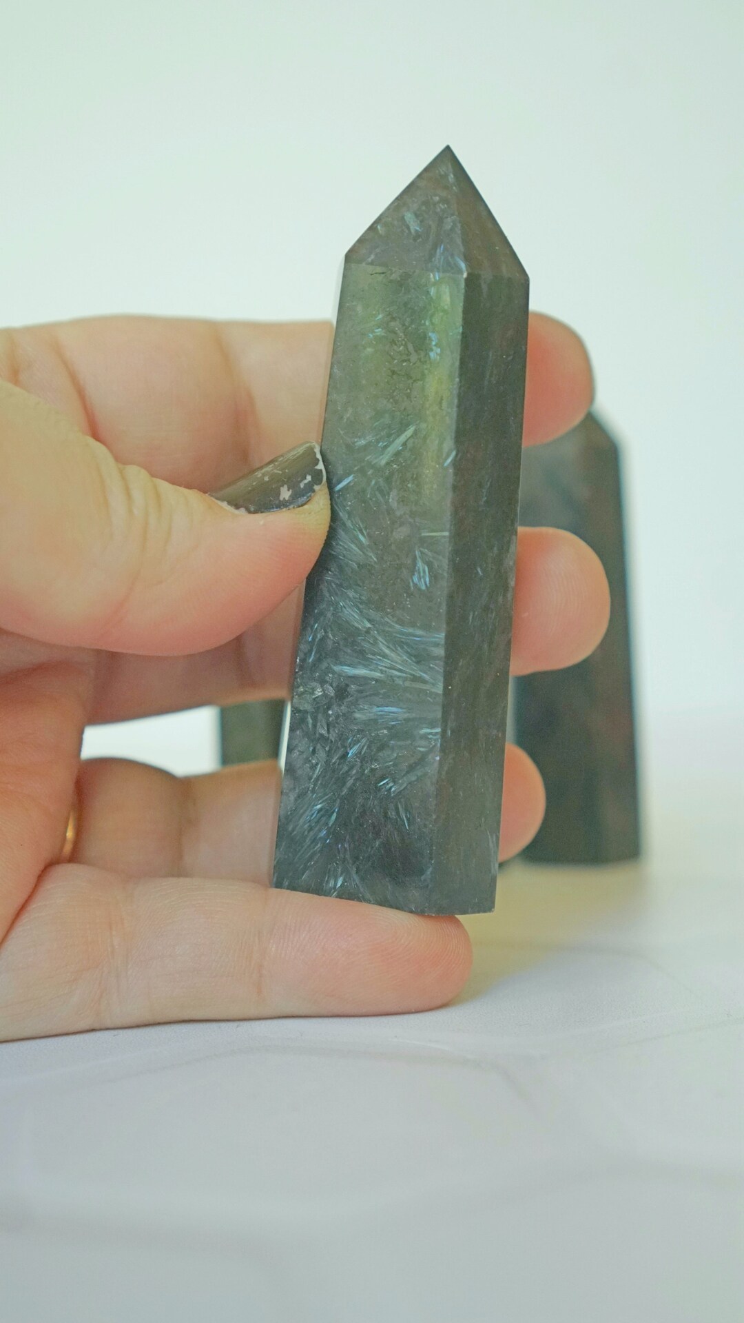 Small Arfvedsonite Astrophyllite Crystal Tower Points Wand | High ...