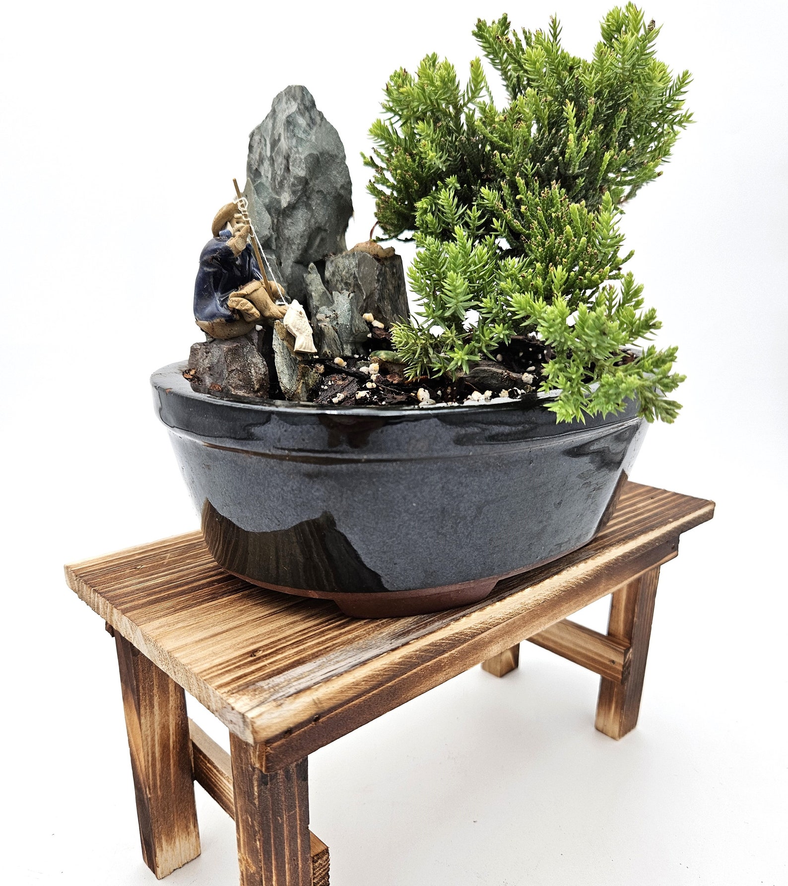 Blue Quince Fisherman Pot Gift Holiday Gift for Garden Lover Fisherman ...