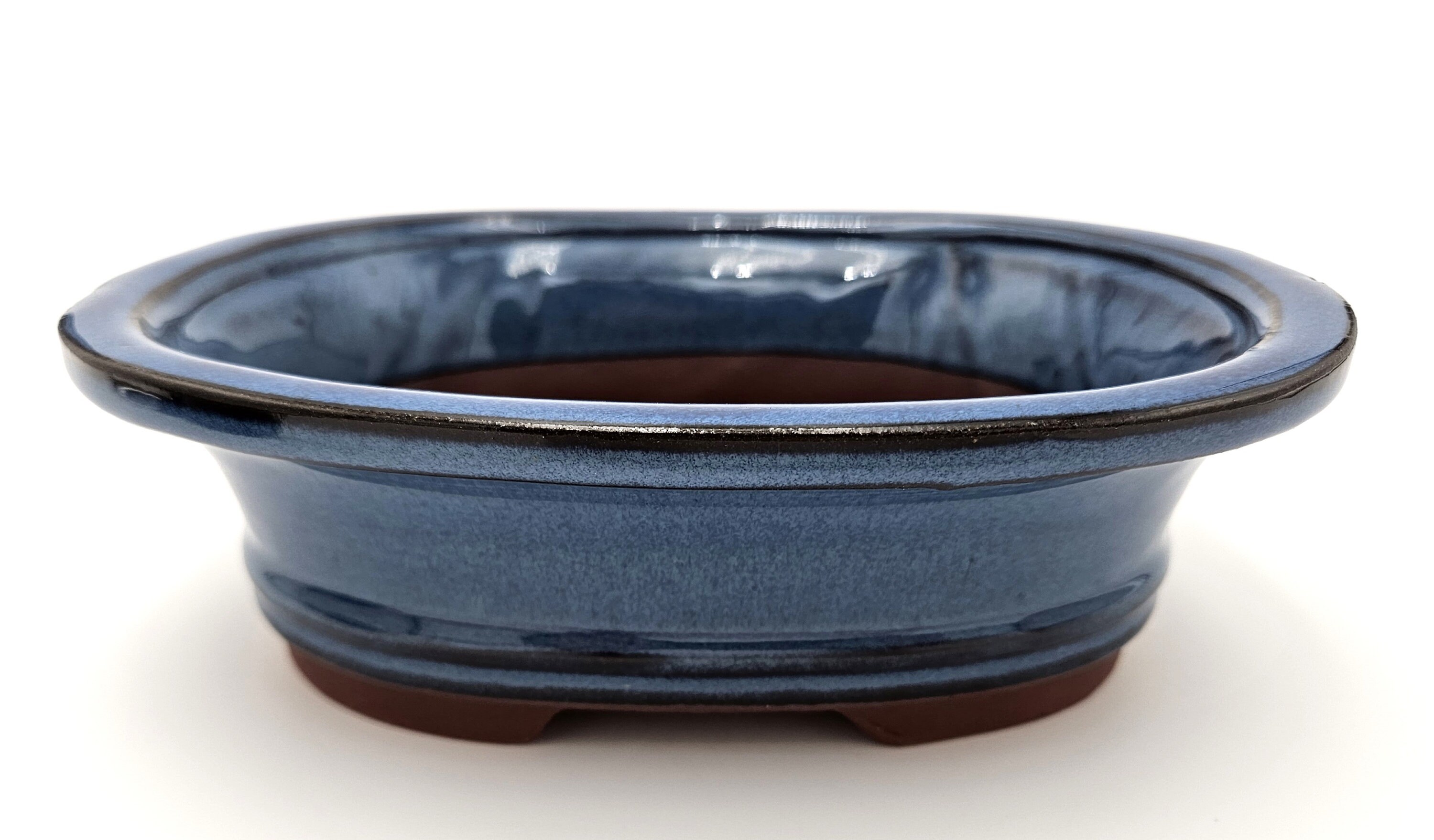 Black Oval Ceramic Pot for Indoor Tree Pot Med Glossy Ceramic Pot for ...