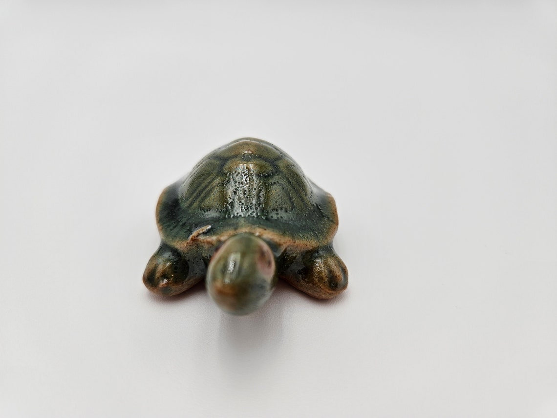 Turtle Figurine Ceramic Miniature for Garden Decoration Garden Art Gift ...