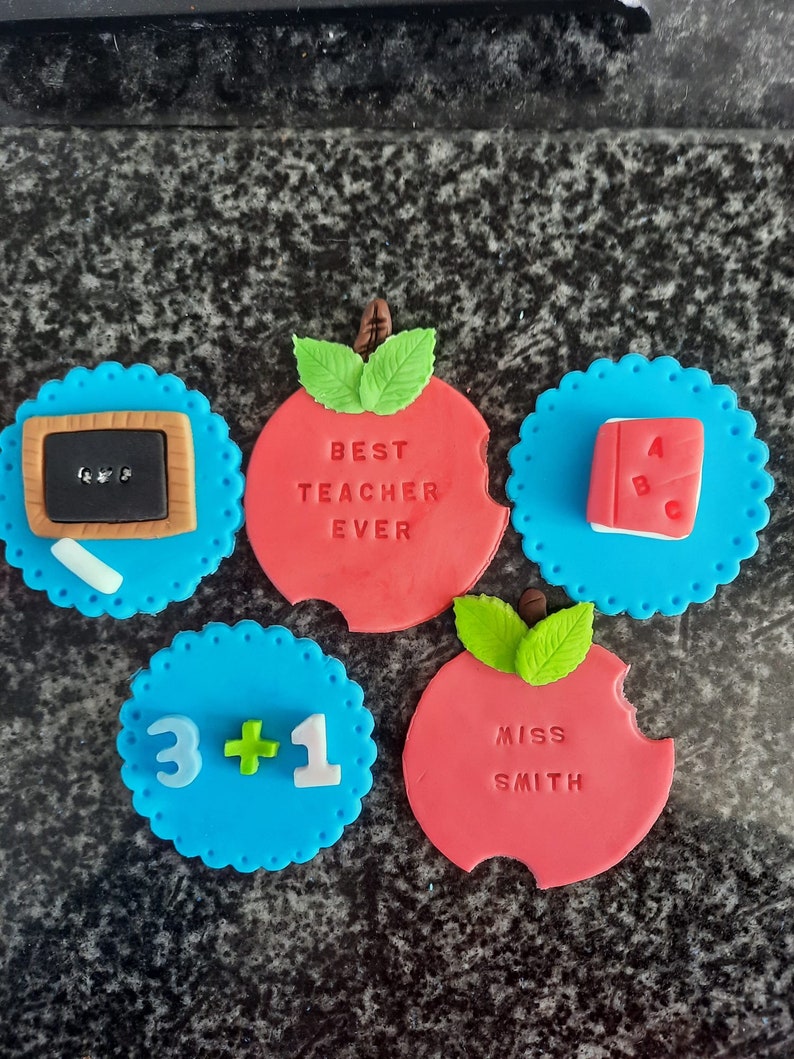 Best Teacher School Leavers Cupcake Toppers Personalised - Etsy