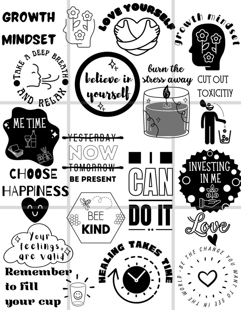 Self Love Svg Bundle 18 Svgs And Pngs About Etsy