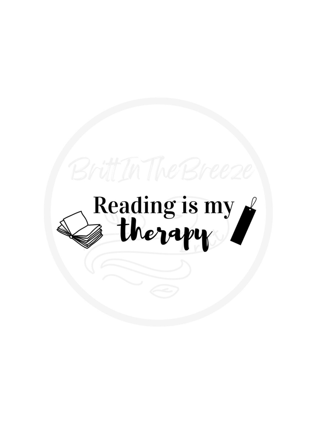 Reading SVG & PNG Reading is My Therapy - Etsy