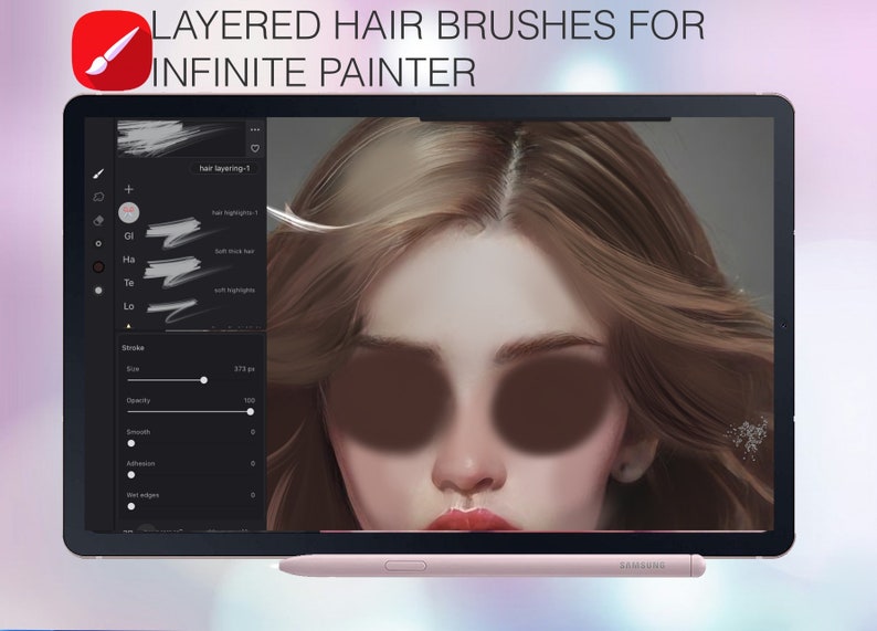29 Layered Hair Brushes for Infinite Painter - Etsy