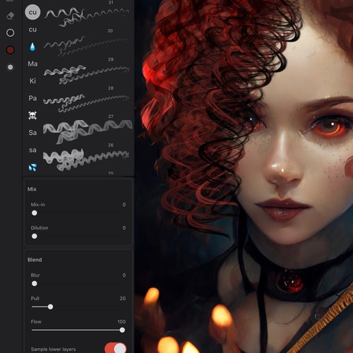 30 Curly Hair and Braids Brushes for Infinite Painter - Etsy