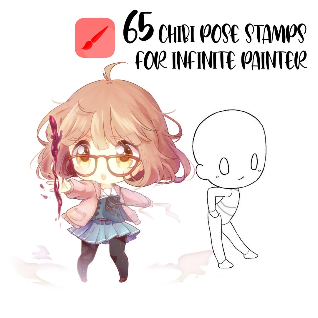 65 Chibi Pose Brushpack for Infinite Painter - Etsy