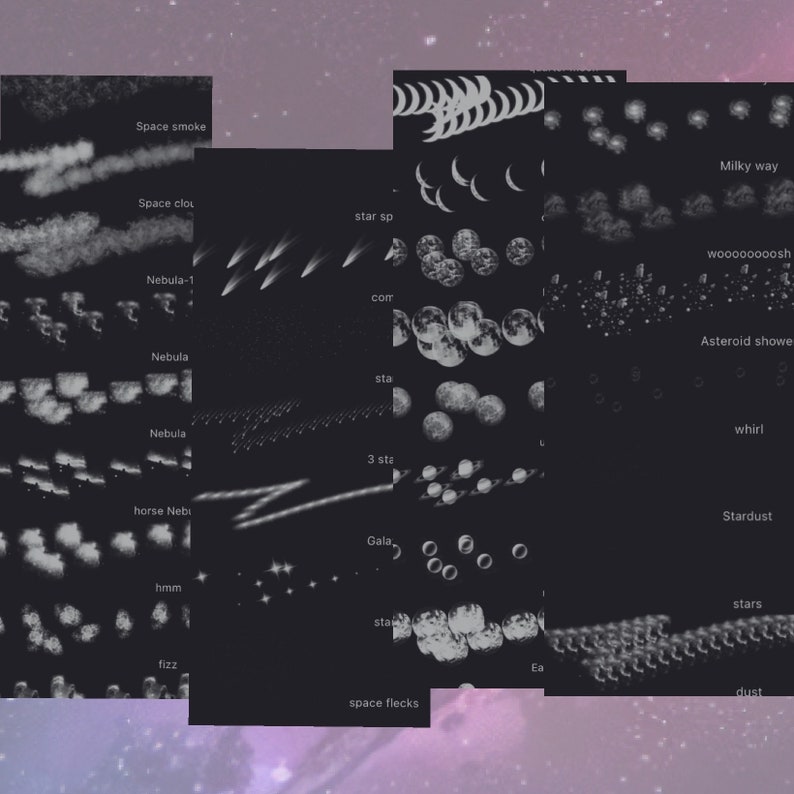 60 Galaxy Brushes for Infinite Painter - Etsy