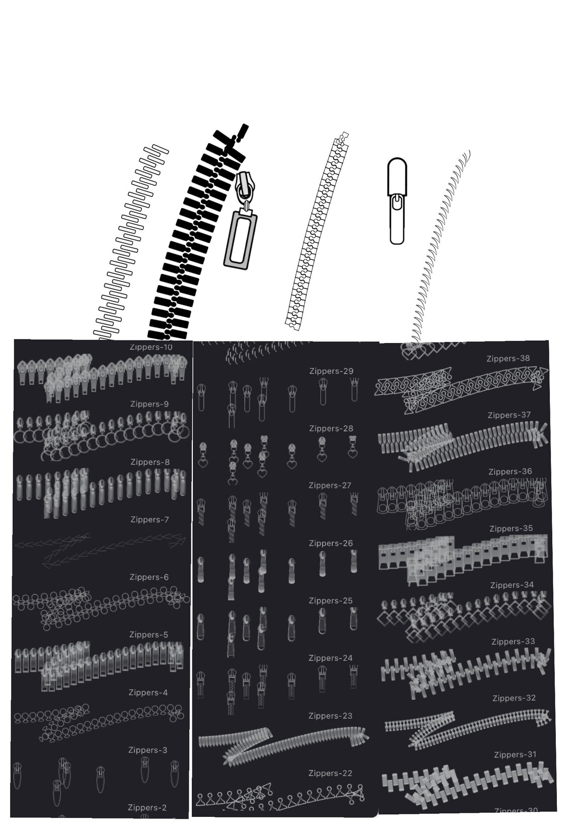 45 Zipper Brushes for Infinite Painter (not Hipaint Yet) - Etsy