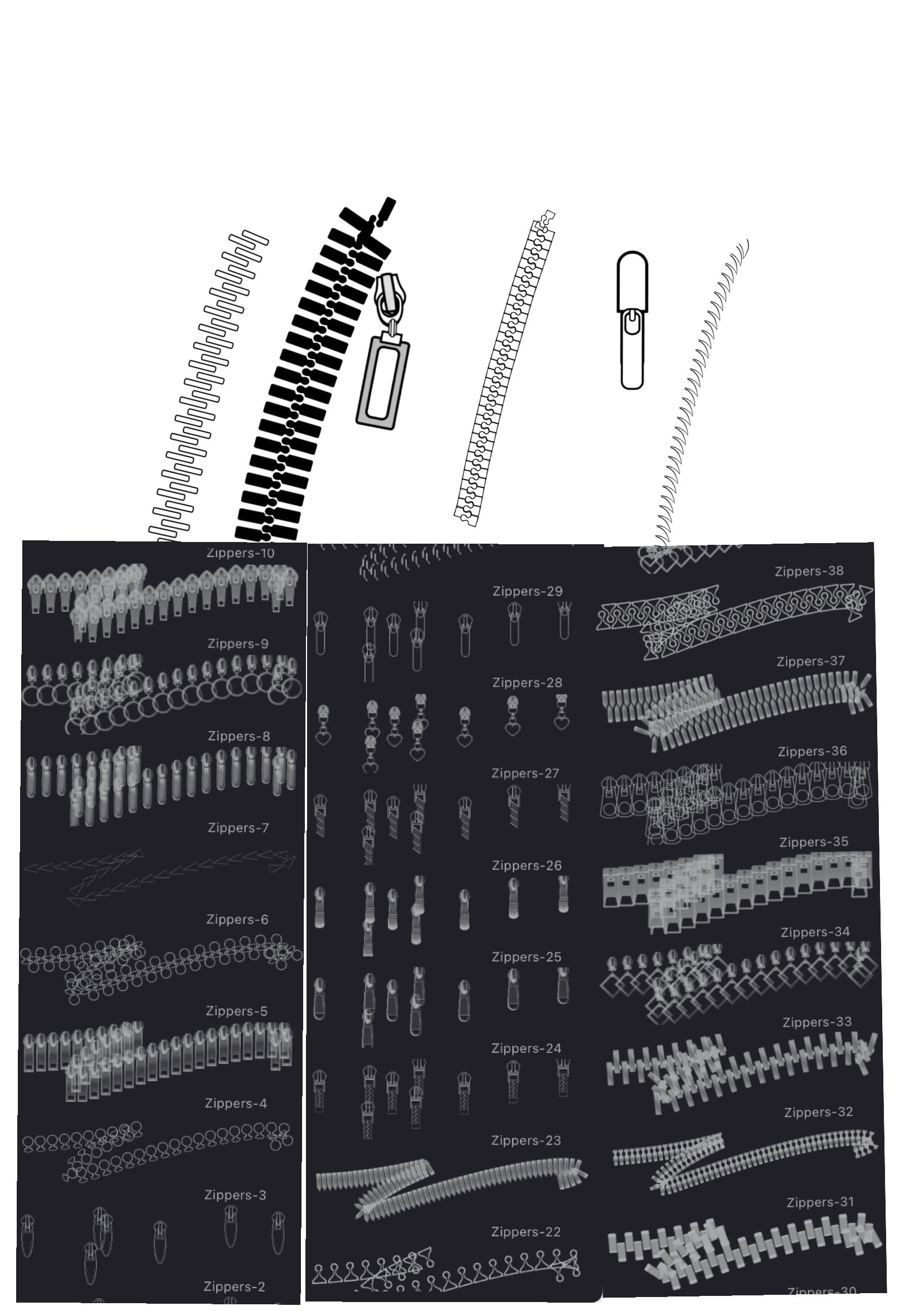 45 Zipper Brushes for Infinite Painter (not Hipaint Yet) - Etsy