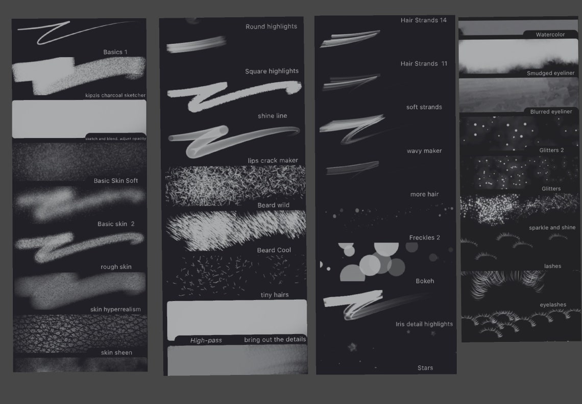 80 Portrait Brushes for Infinite Painter - Etsy