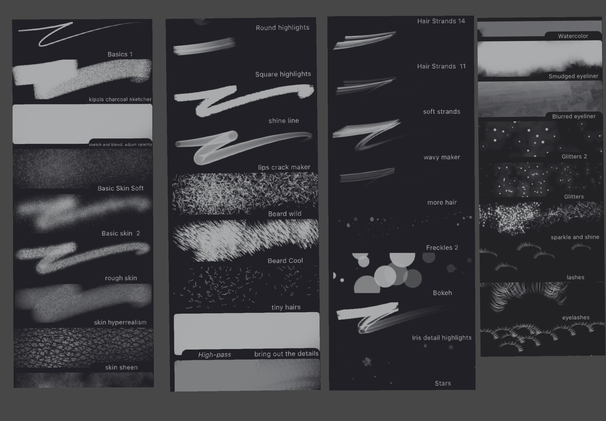 80 Portrait Brushes for Infinite Painter - Etsy