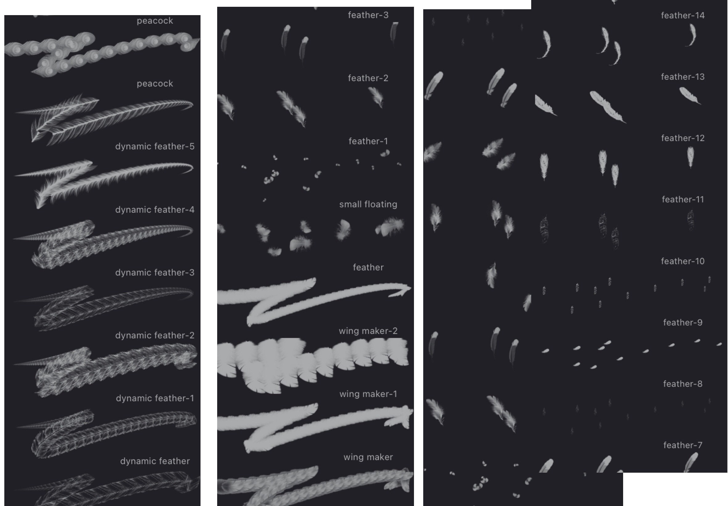 45 Automatic Feathers for Infinite Painter - Etsy