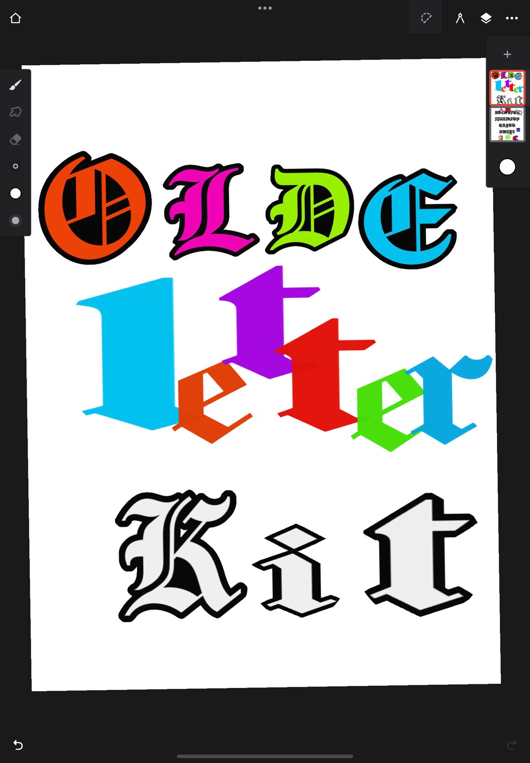 Ye Olde Lettering Kit - Etsy