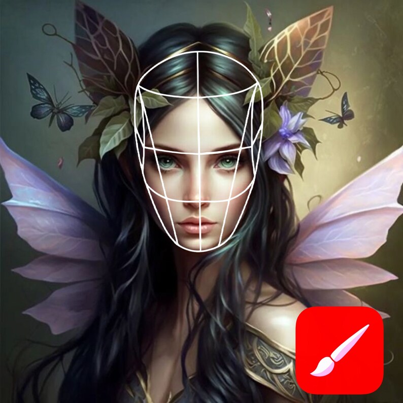 25 Head Guide Stamps for Infinite Painter - Etsy