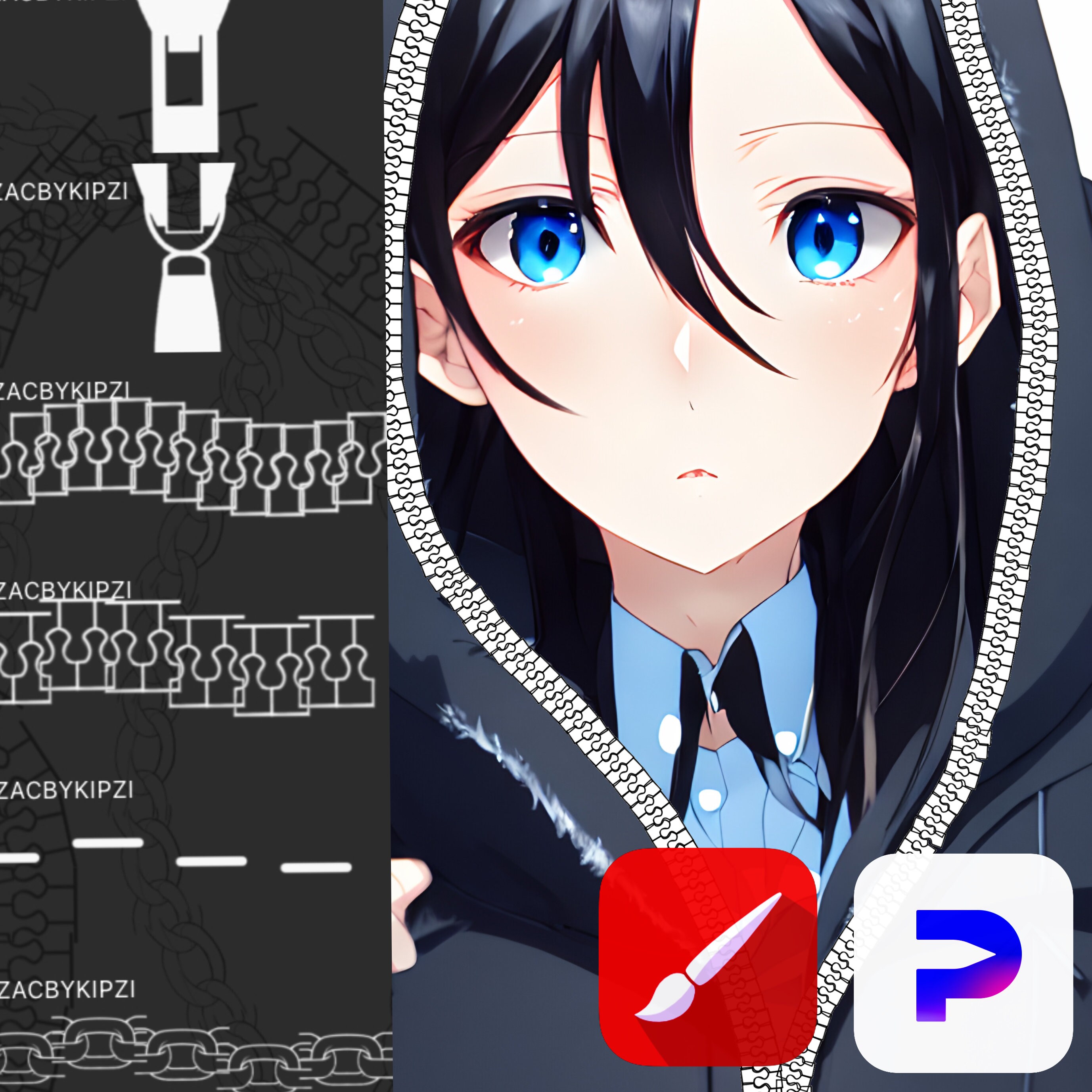 45 Zipper Brushes for Infinite Painter (not Hipaint Yet) - Etsy