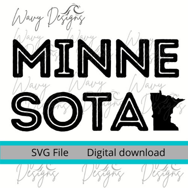 Minnesota Svg, MN State Svg, Instant Download, Digital Download, Simple ...