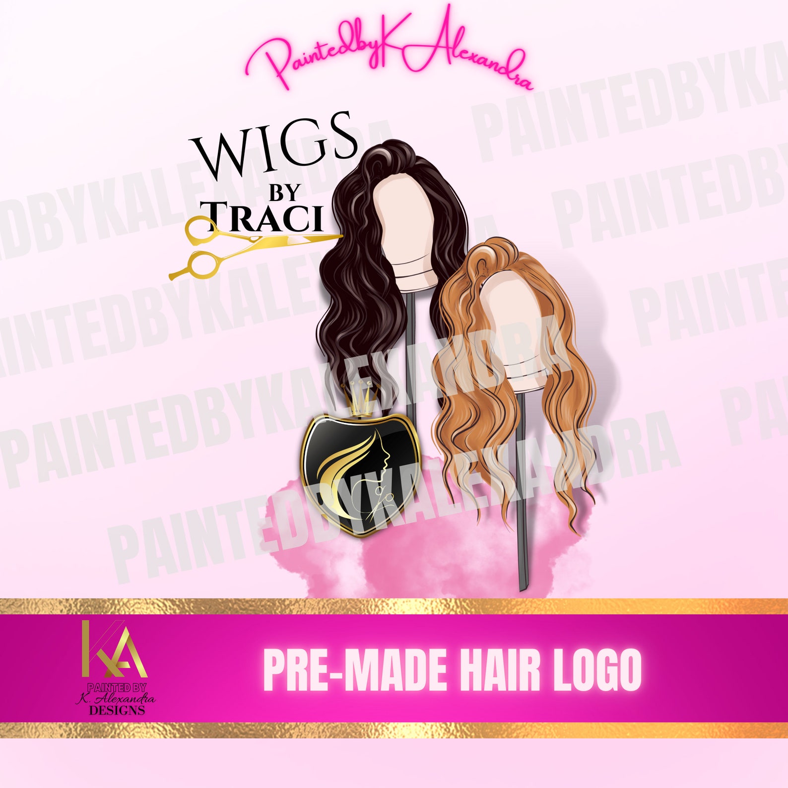 Beauty Logo Hair Stylist Logo Wig Logo Pre-made Logo Hair - Etsy