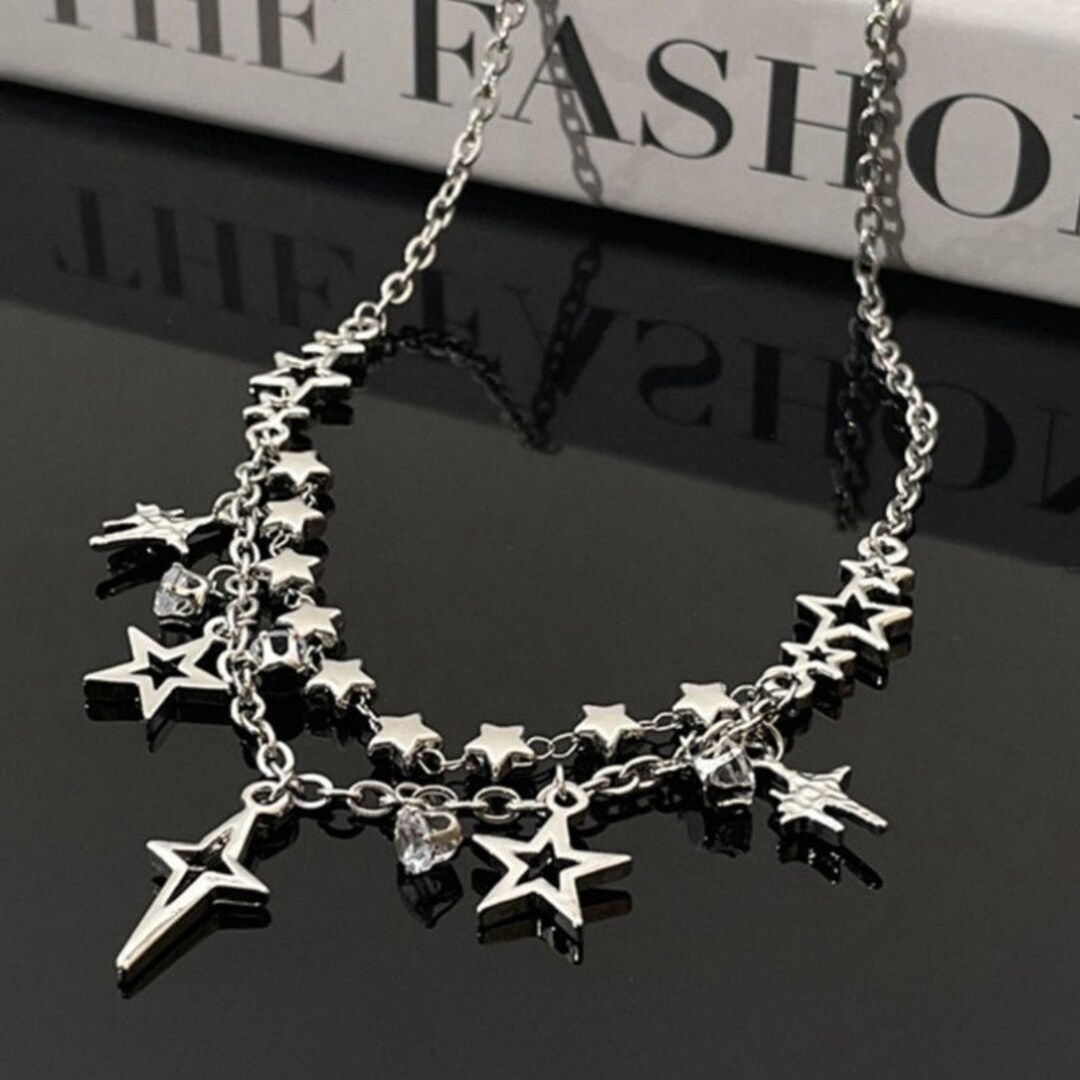 YK2 Star Necklace Titanium Steel Street Style Starburst Necklace ...
