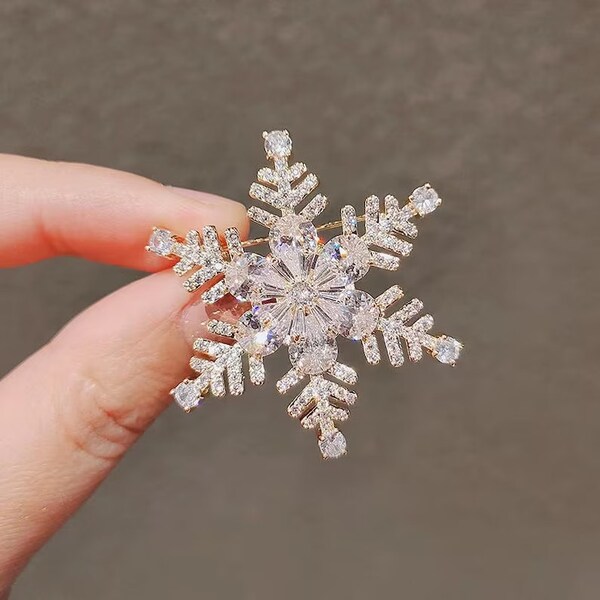 Snowflake Brooch Pin - Etsy