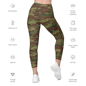 Multi-terrain Tiger Stripe Viper Camo Womens Leggings With Pockets - Etsy