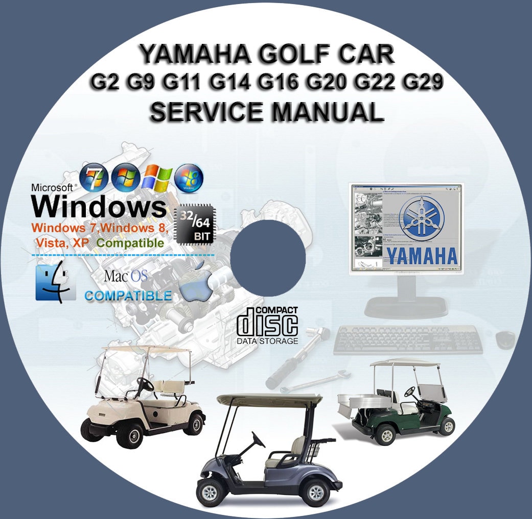 Yamaha Golf Car G2 G9 G11 G14 G16 G19 G20 G22 G29YDRE G29YDRA Service ...
