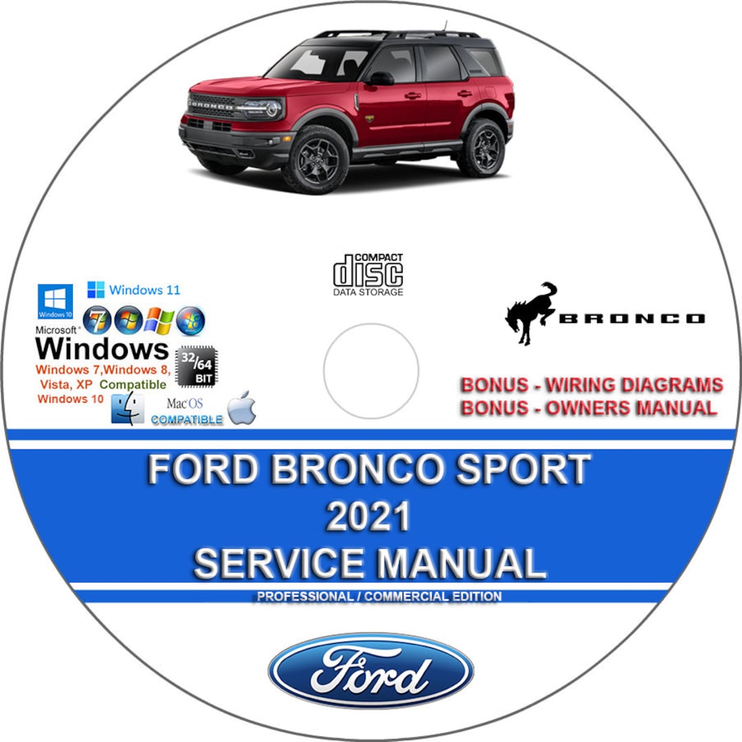 Ford Bronco Sport 2021 Factory Workshop Service Repair Manual + Wiring ...