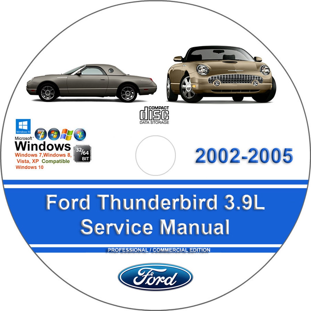 Ford Thunderbird 2002 2003 2004 2005 Factory Workshop Service Repair Manual on CD - Etsy