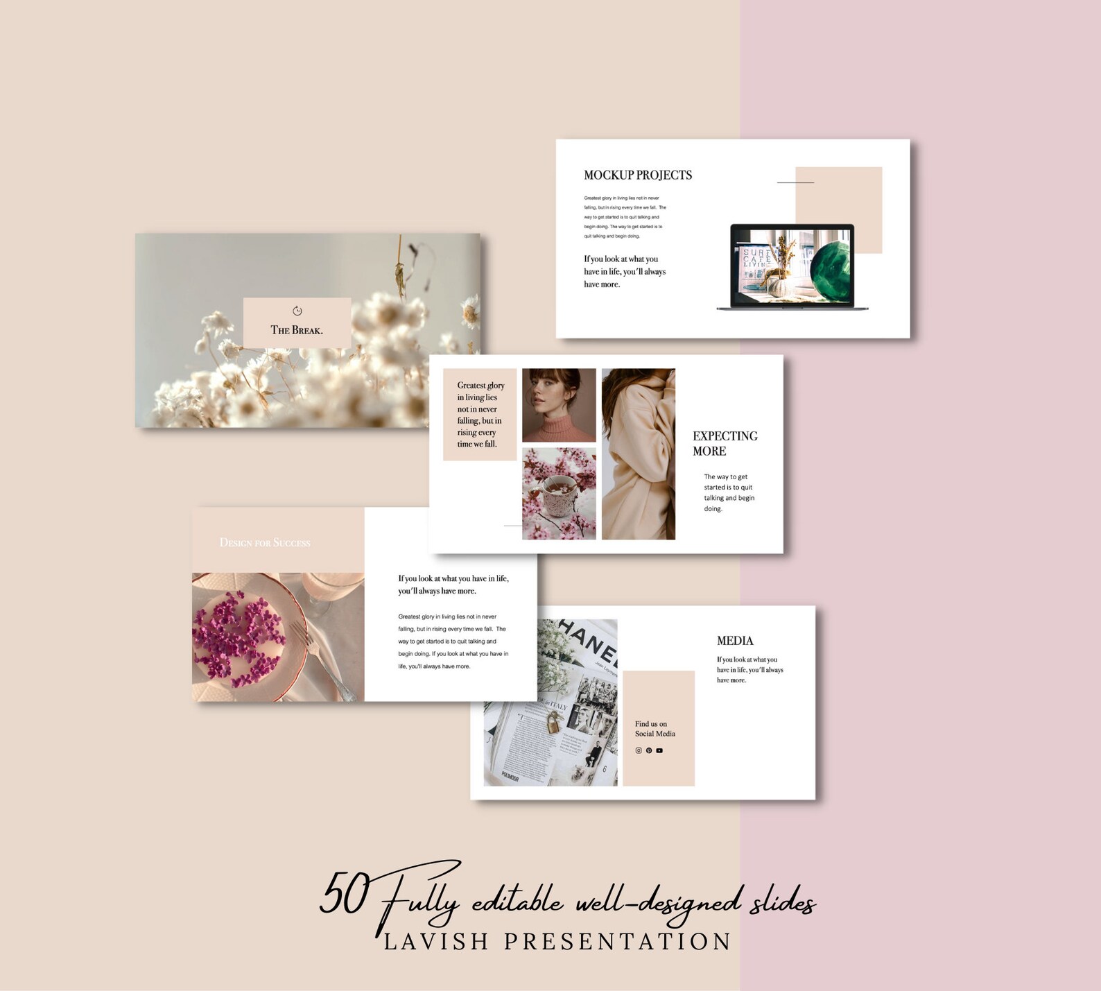 Minimal Boho, Modern Powerpoint, Animated Presentation, Branding ...
