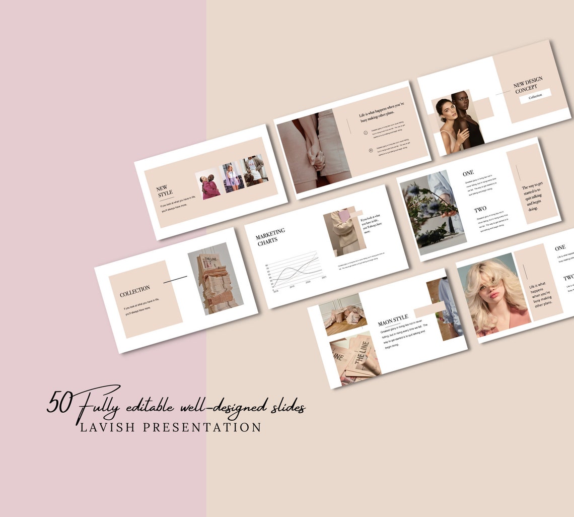 Minimal Boho, Modern Powerpoint, Animated Presentation, Branding ...