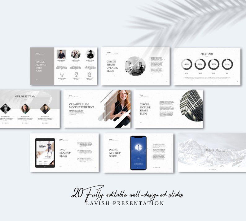 Plantilla de presentación animada moderna de estilo minimalista, pautas ...