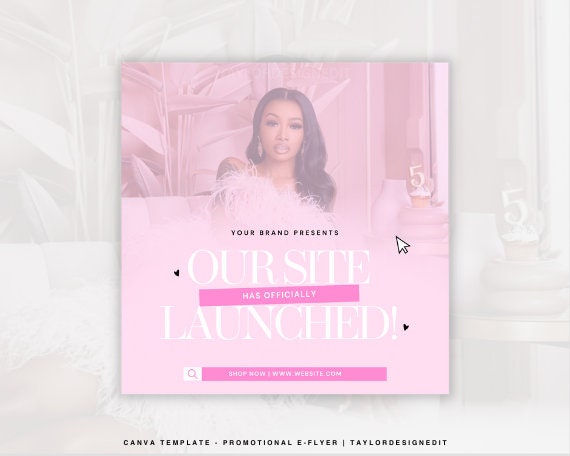 Website Launch Flyer Grand Opening Customizable Canva - Etsy