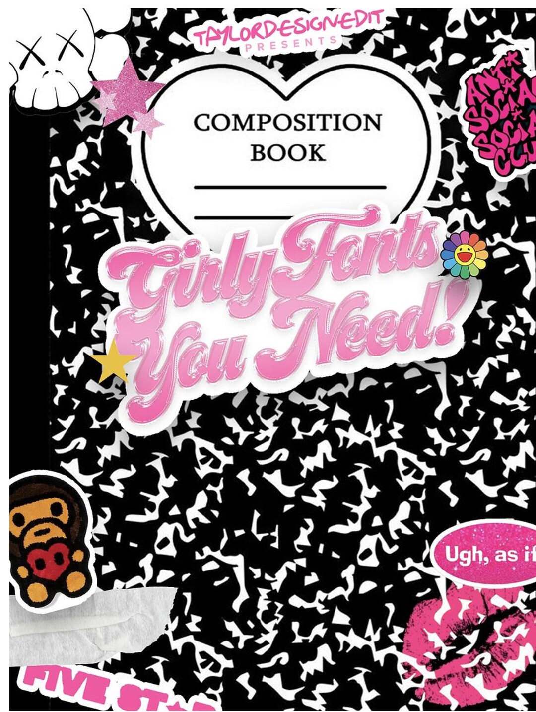 Girly Fonts You Need Font E-book - Etsy