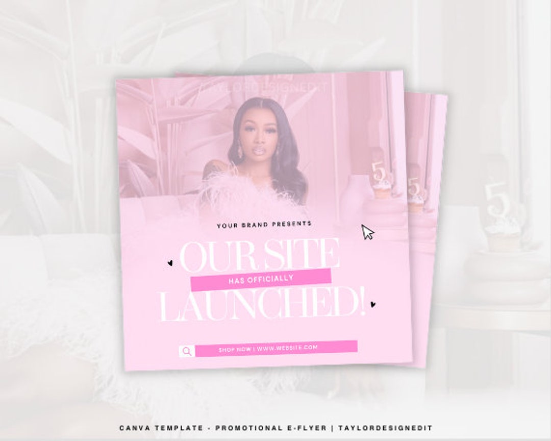 Website Launch Flyer Grand Opening Customizable Canva Template - Etsy