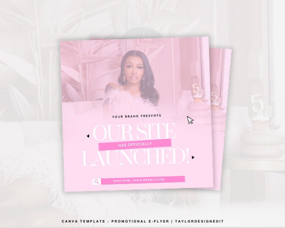 Website Launch Flyer Grand Opening Customizable Canva - Etsy