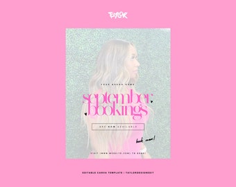 Editable September Fall Calendar, Booking Now Available, Appointment ...