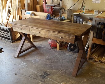 Reclaimed Wood Desk - Etsy