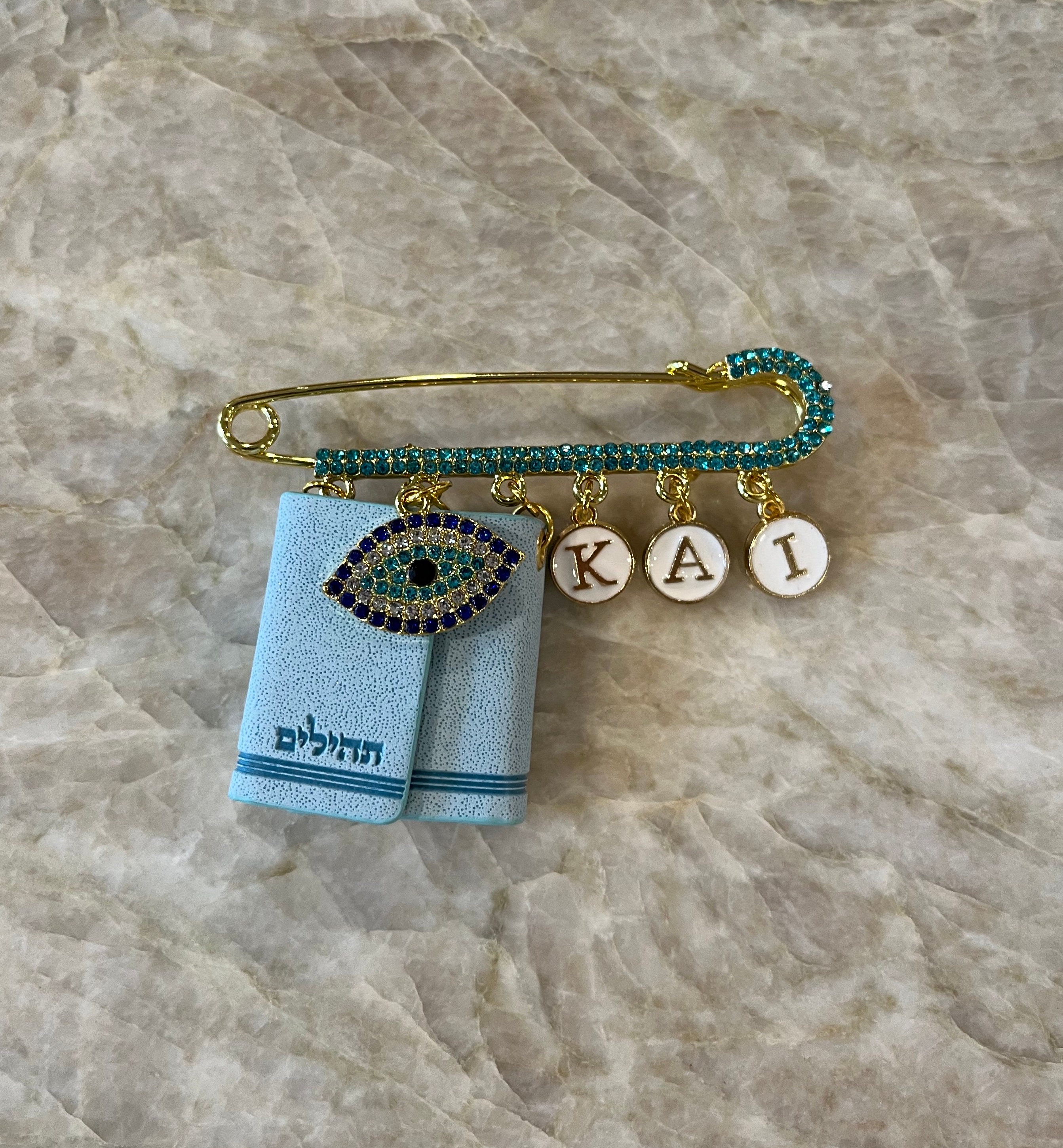 Custom Baby Stroller Pin. Jewish Baby Gift. Tehillim. Evil Eye. Bris ...