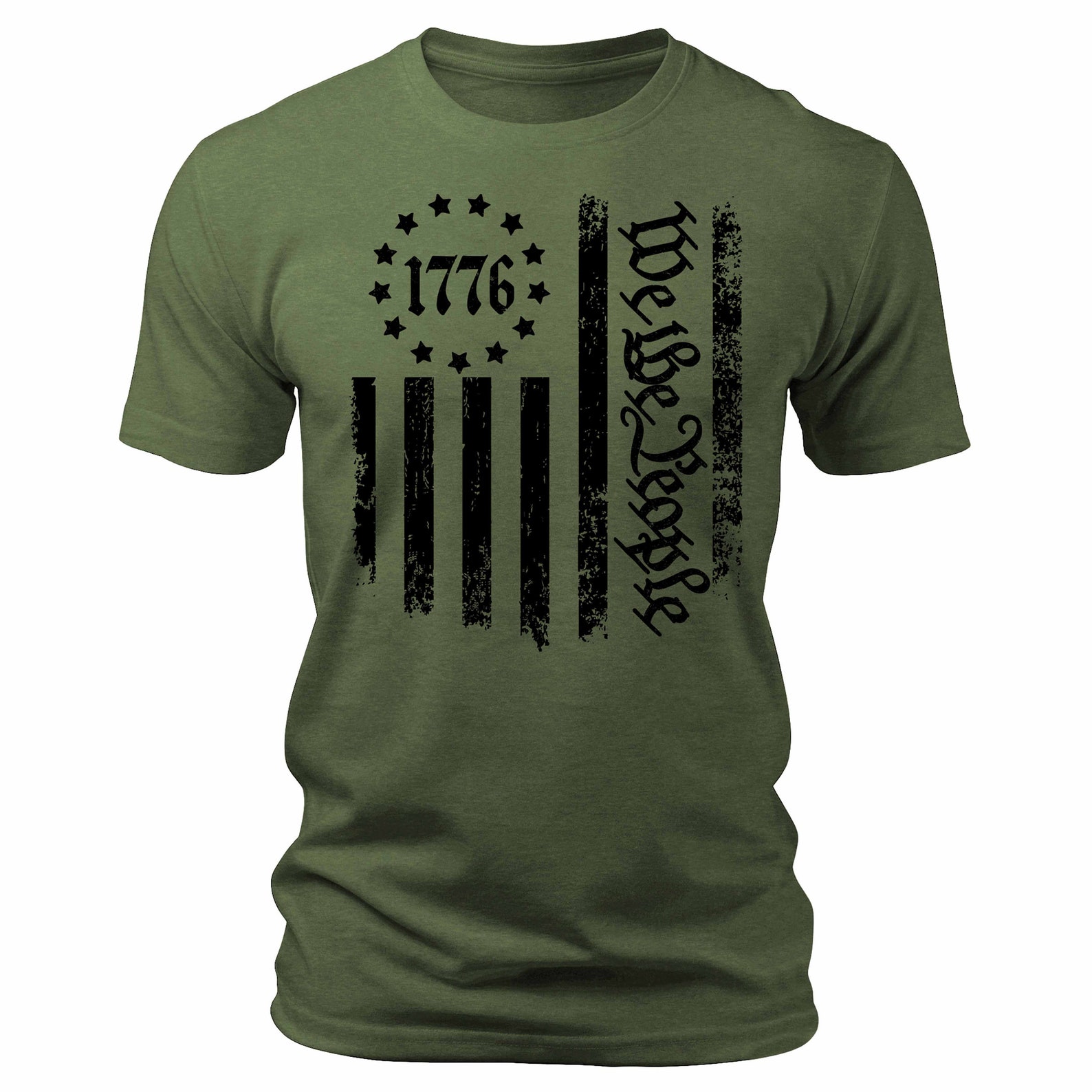 Men's 1776 T-shirts We the People Patriotic Short Sleeve Crewneck ...