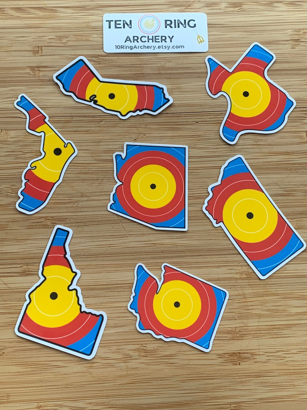 Archery State Stickers Handmade Archery Stickers Archery State Sticker ...