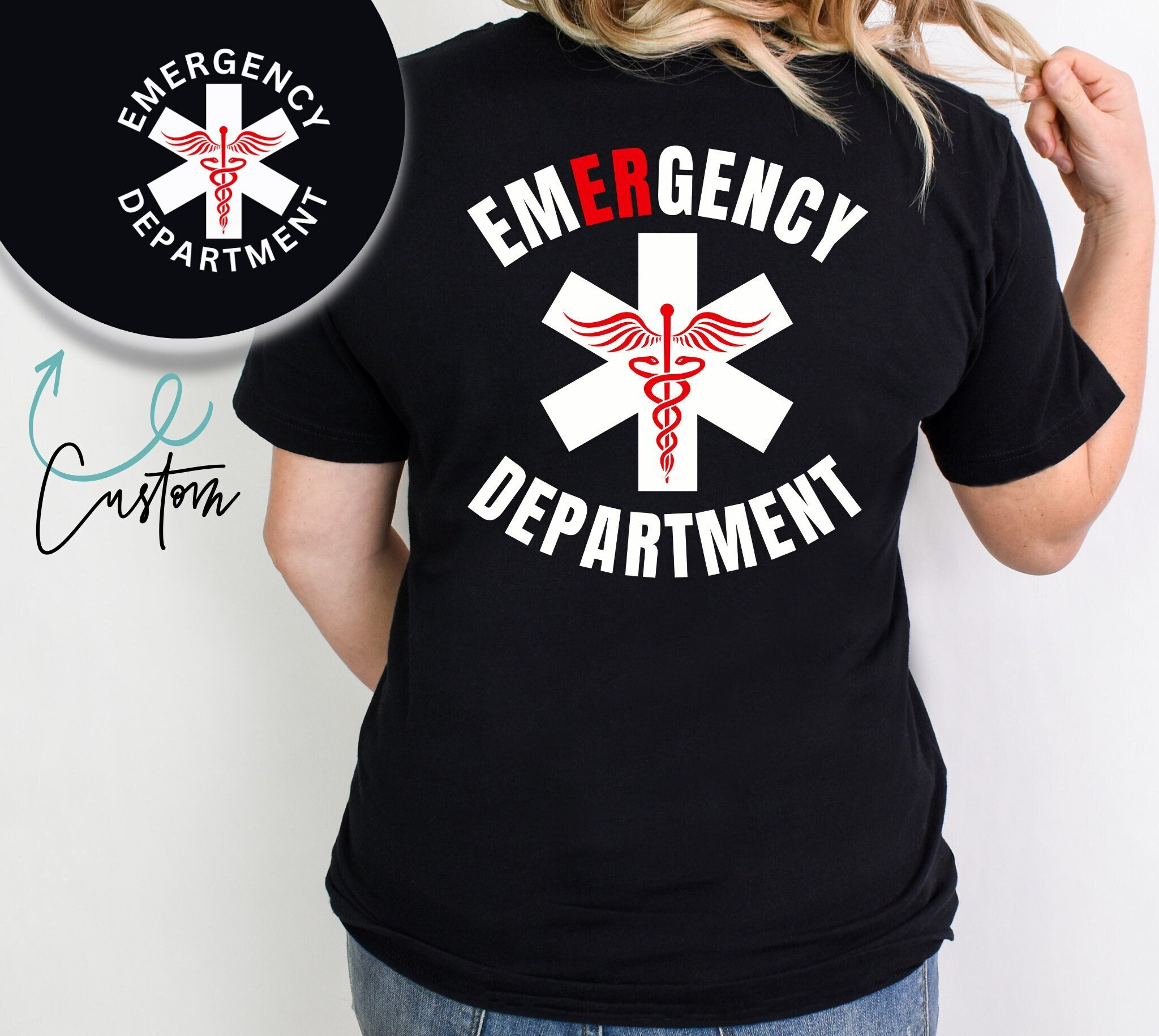 Personalized ER, Custom Emergency Department Shirt, Custom ER Nurse, ED ...