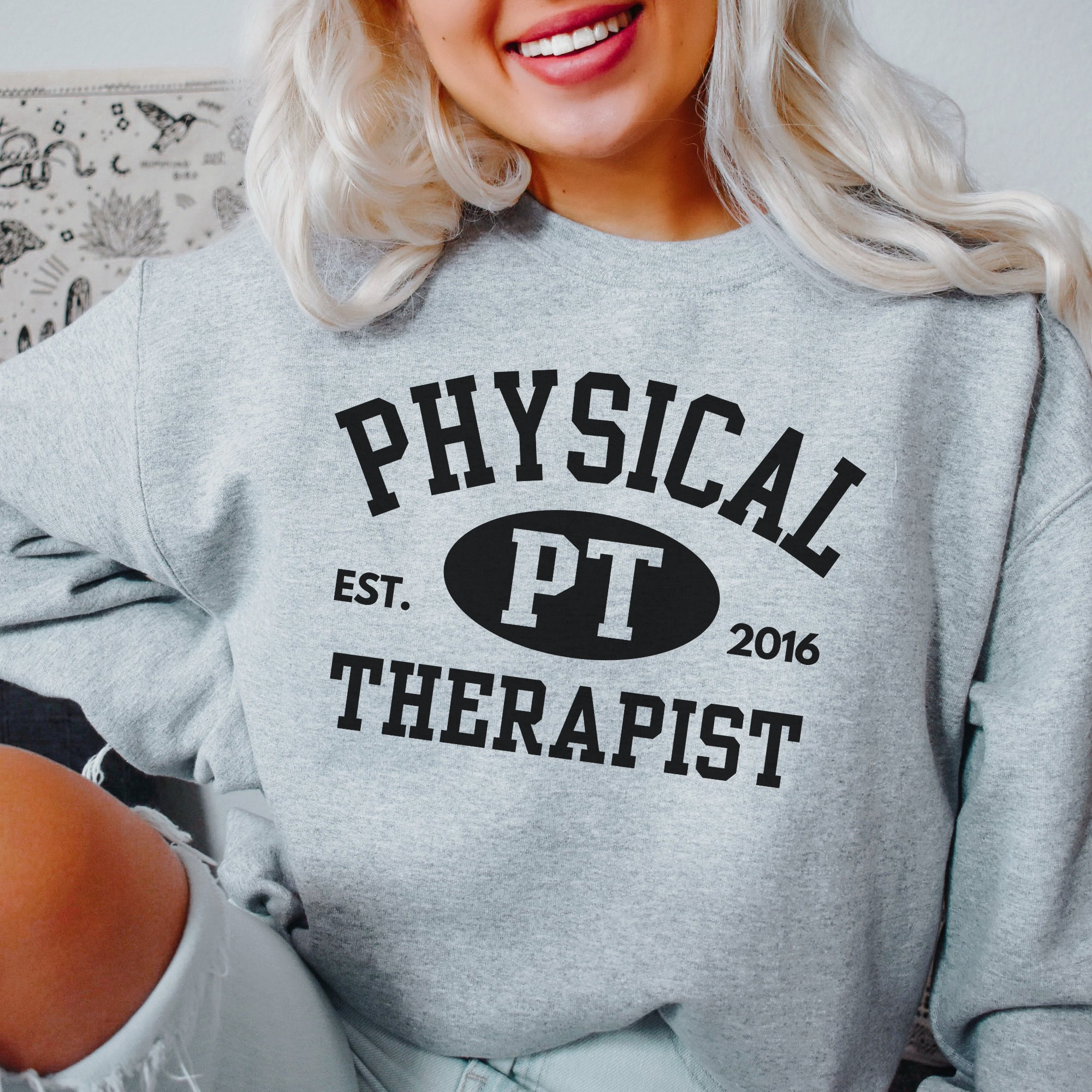 Personalized Physical Therapy Sweatshirt, Customized Physical Therapy ...