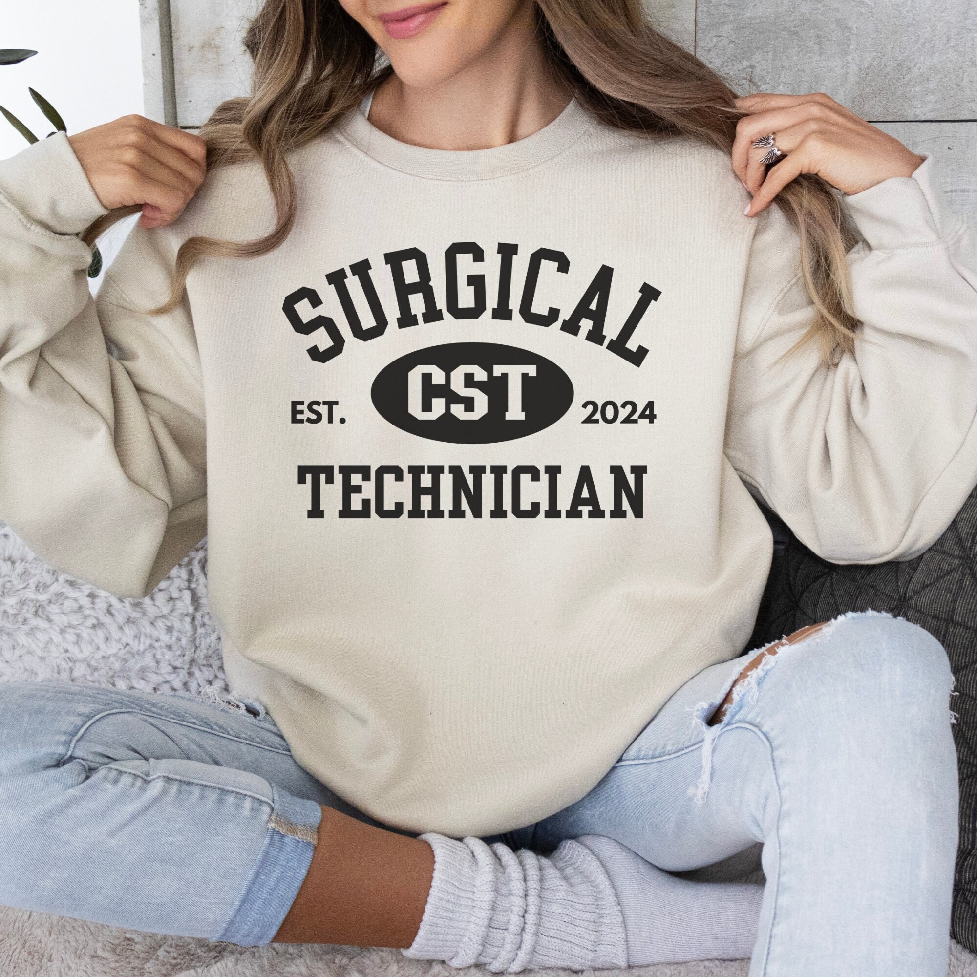 PERSONALIZED Surgical Tech Sweatshirt, Custom Surgical Technologist ...